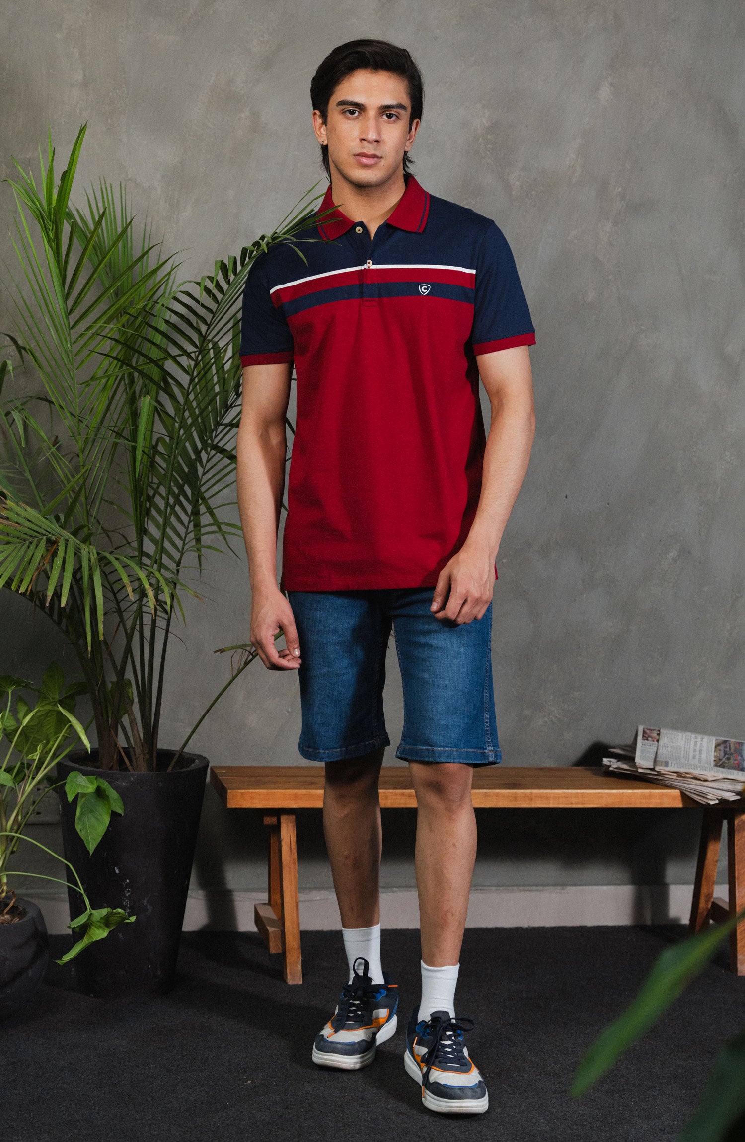 Yarn Dyed Jersey Polo Shirt